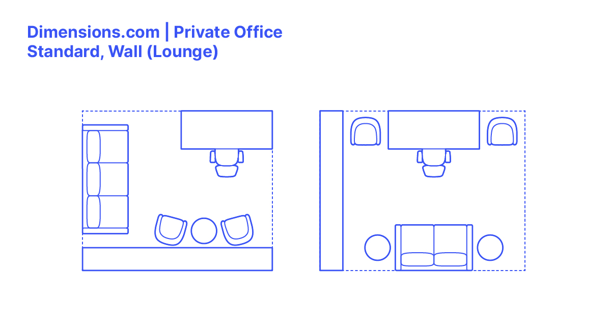 Private Office - Standard, Wall (Lounge) Dimensions & Drawings ...