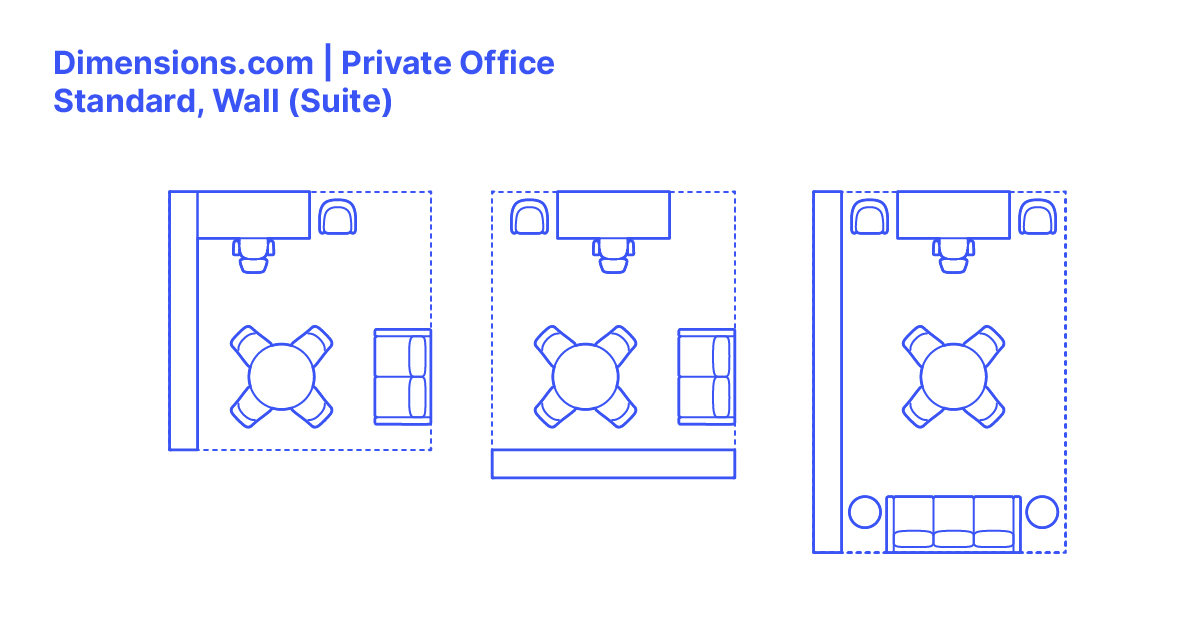 Private Office - Standard, Wall (Suite) Dimensions & Drawings ...