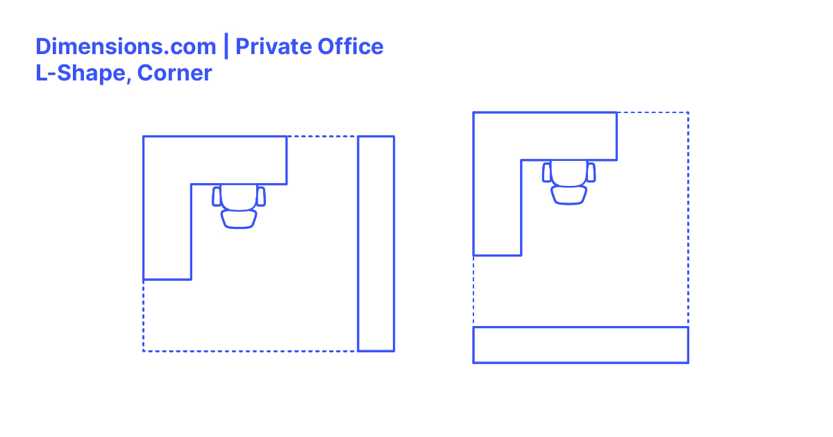 Private Office - L-Shape, Corner Dimensions & Drawings | Dimensions.com