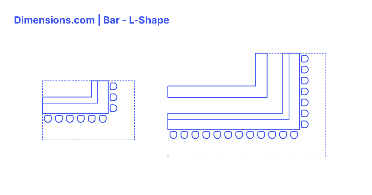 Bar - L-Shape Dimensions & Drawings | Dimensions.com
