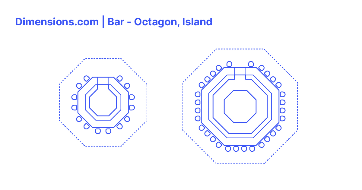 Bar - Octagon (Island) Dimensions & Drawings | Dimensions.com