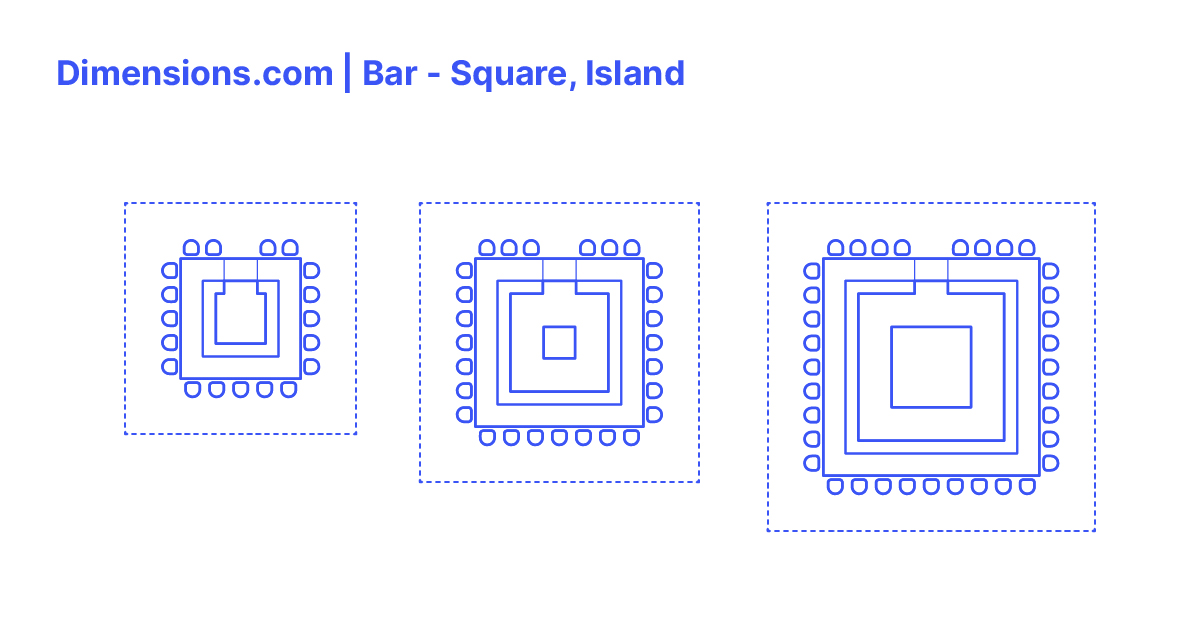Bar - Square (Island) Dimensions & Drawings | Dimensions.com