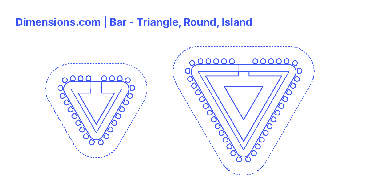 Bar - Triangle, Round (Island) Dimensions & Drawings | Dimensions.com