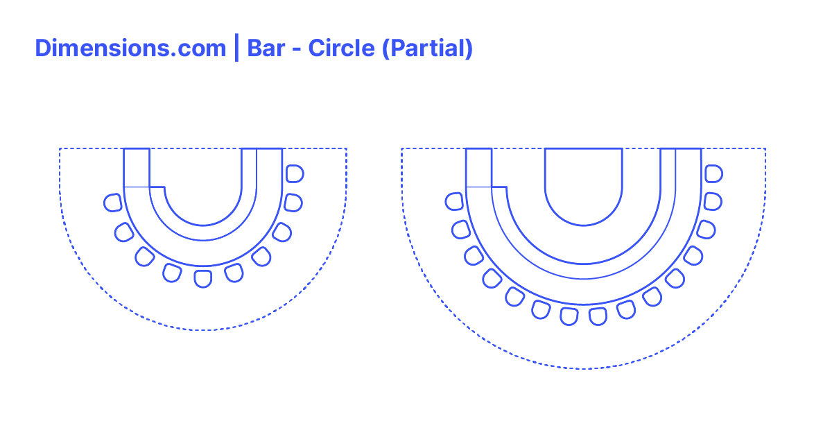 Bar - Circle (Partial) Dimensions & Drawings | Dimensions.com