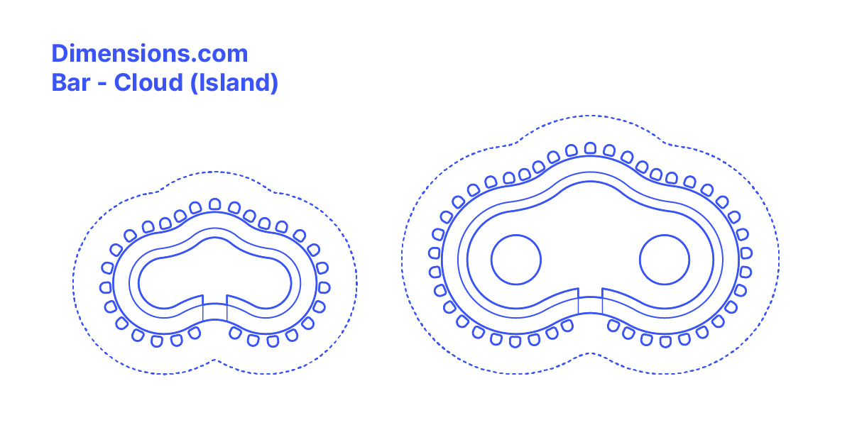 Bar - Cloud (Island) Dimensions & Drawings | Dimensions.com