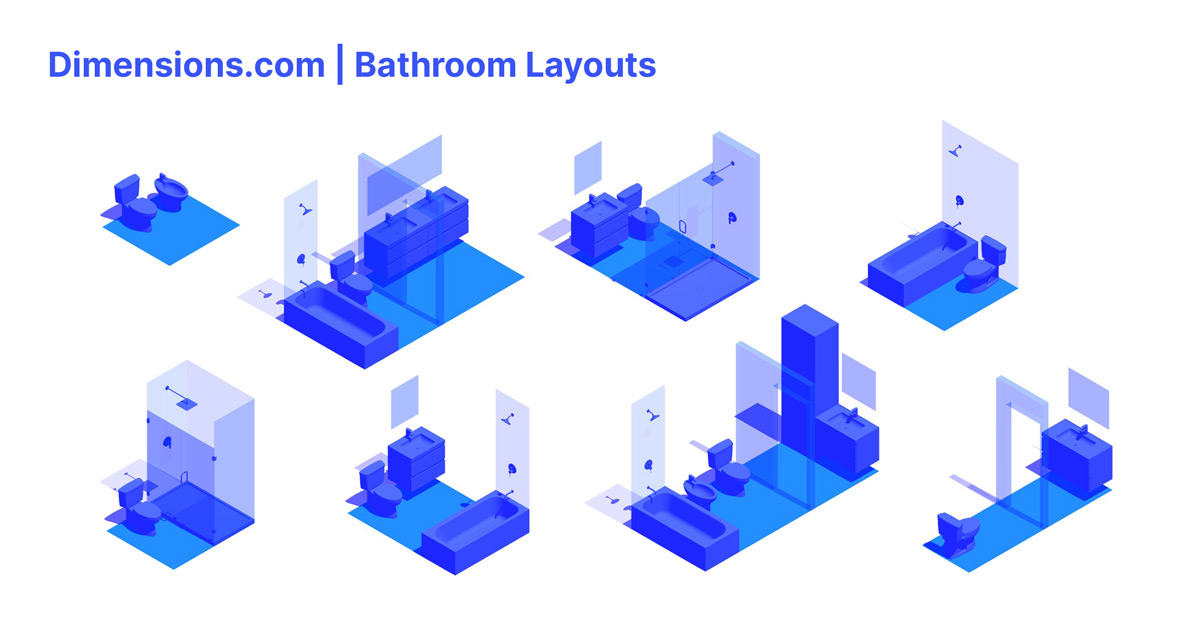 Bathroom Layouts Dimensions & Drawings | Dimensions.com