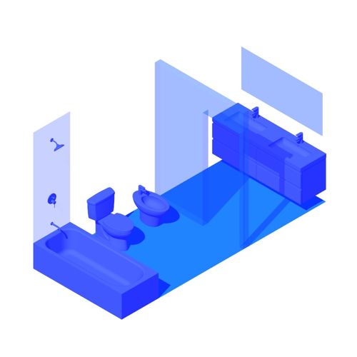 Bathroom - Primary Bath, Split, Bidet (2-Wall, Center) Dimensions ...