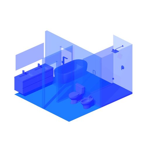 Bathroom - Primary Bath, Split, Luxury, Bidet (L-Shape) Dimensions ...