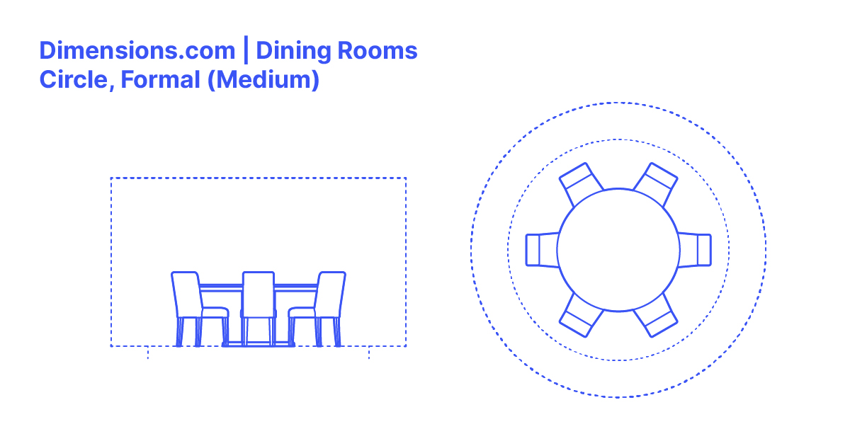 Dining Room - Circle, Formal (Medium) Dimensions & Drawings ...