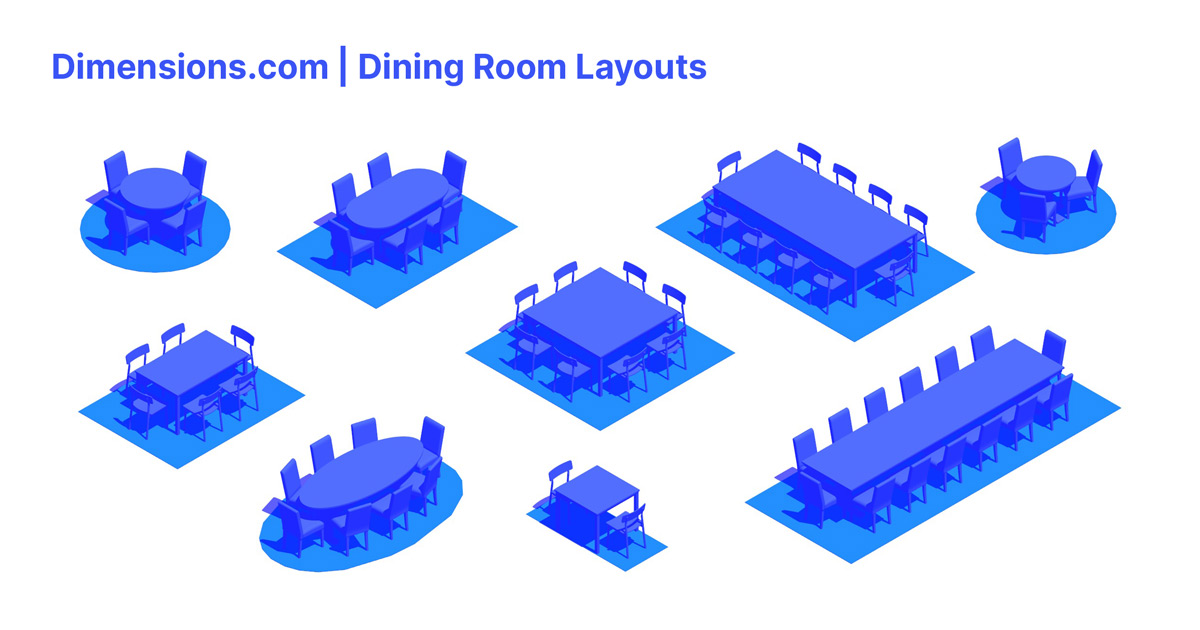 Dining Room Layouts Dimensions & Drawings | Dimensions.com