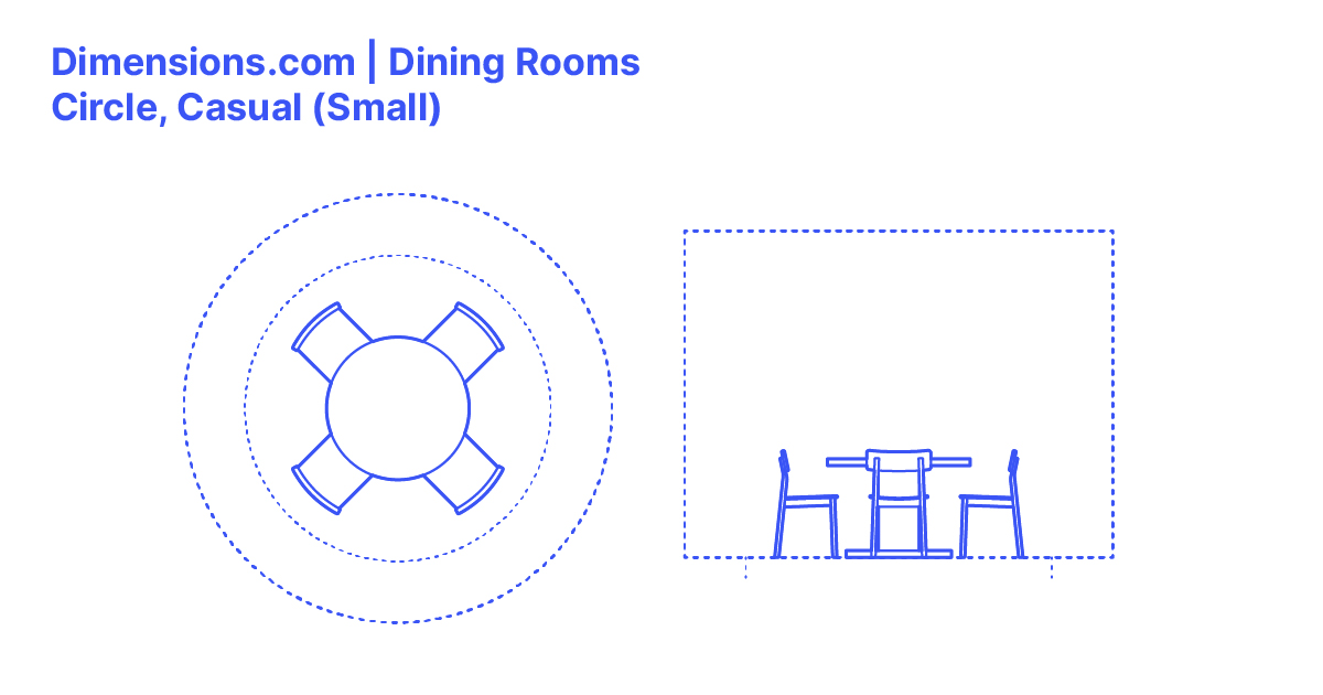 Dining Room - Circle, Casual (Small) Dimensions & Drawings | Dimensions.com