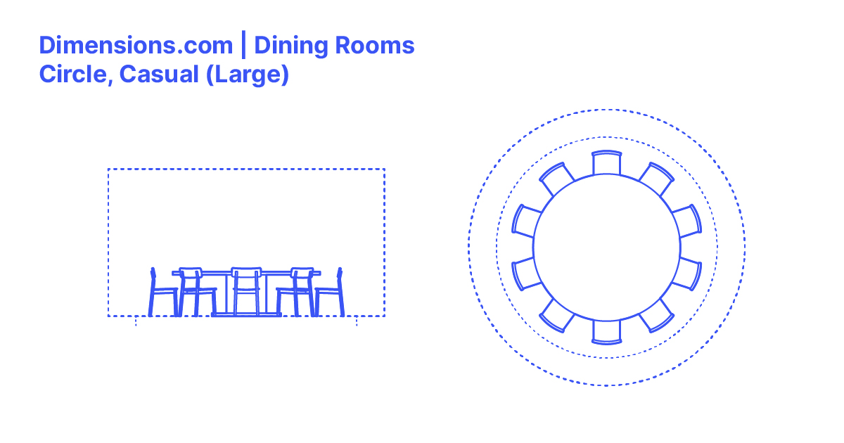 Dining Room - Circle, Casual (Large) Dimensions & Drawings | Dimensions.com