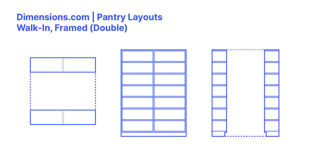 Pantry - Walk-In, Framed (Double) Dimensions & Drawings | Dimensions.com