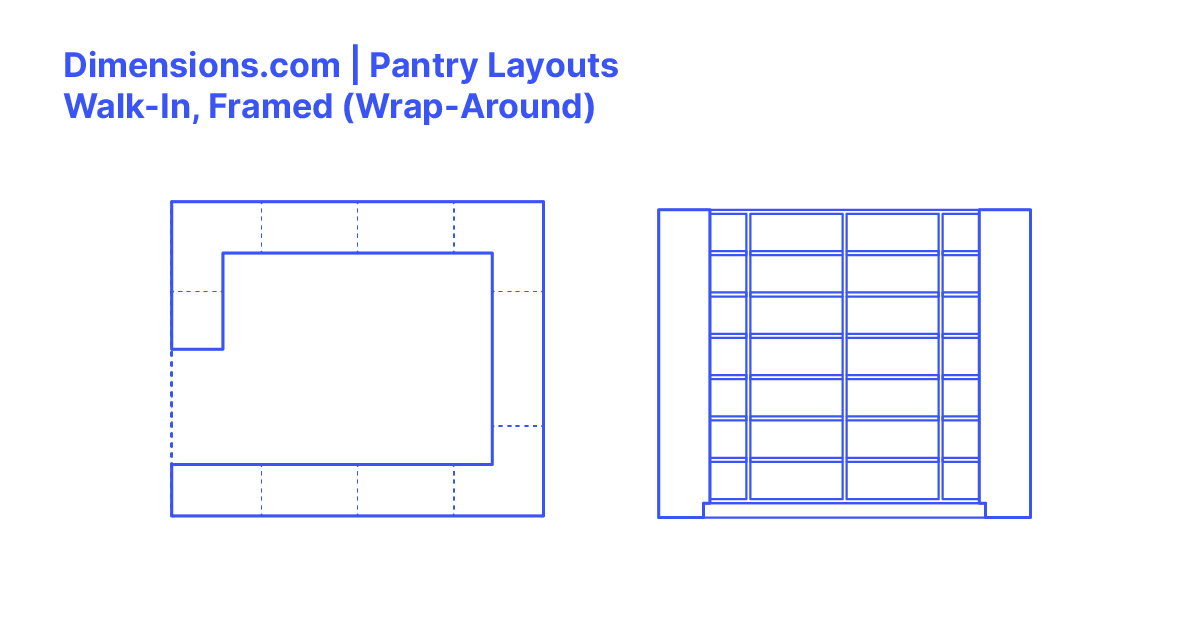 Pantry - Walk-In, Framed (Wrap-Around) Dimensions & Drawings ...