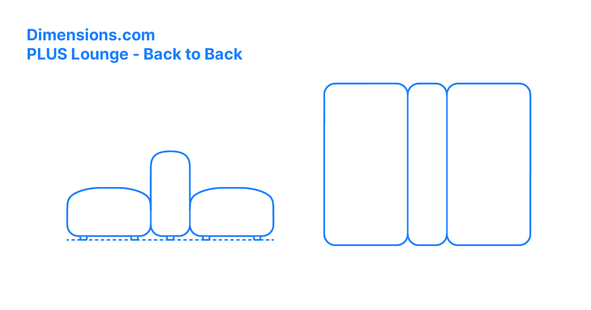 PLUS Lounge - Back to Back Dimensions & Drawings | Dimensions.com