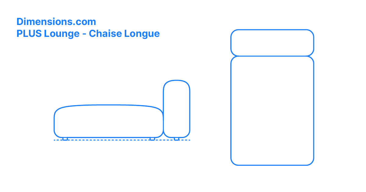 PLUS Lounge - Chaise Longue Dimensions & Drawings | Dimensions.com