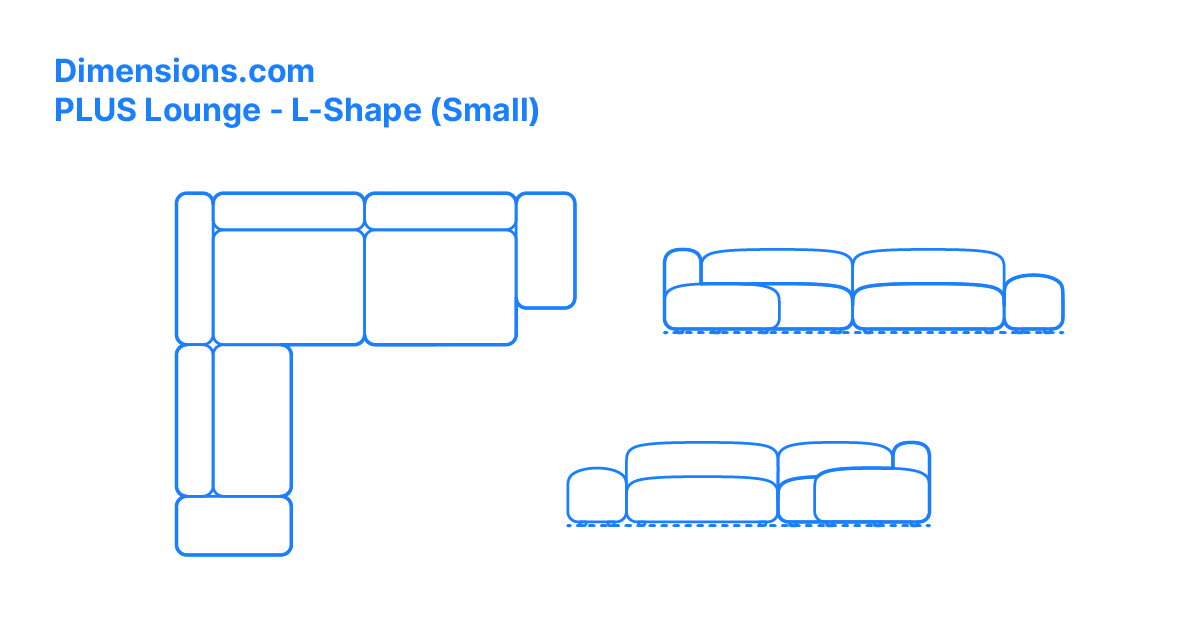 PLUS Lounge - L-Shape (Small) Dimensions & Drawings | Dimensions.com