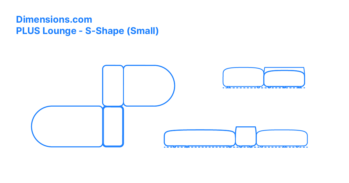 PLUS Lounge - S-Shape (Small) Dimensions & Drawings | Dimensions.com