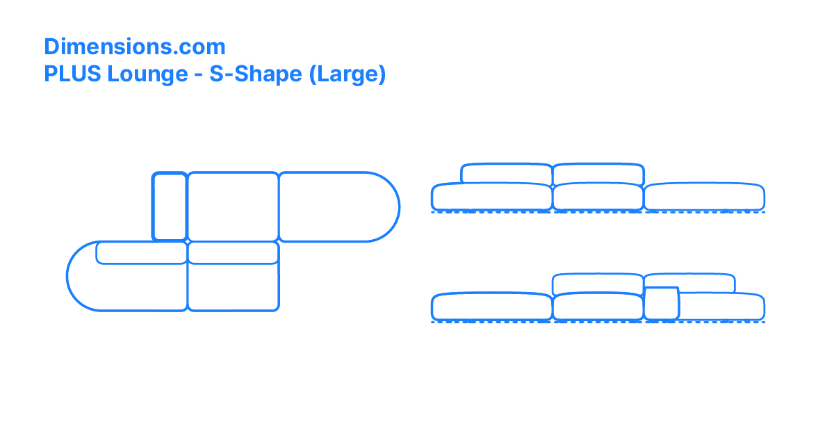 PLUS Lounge - S-Shape (Large) Dimensions & Drawings | Dimensions.com