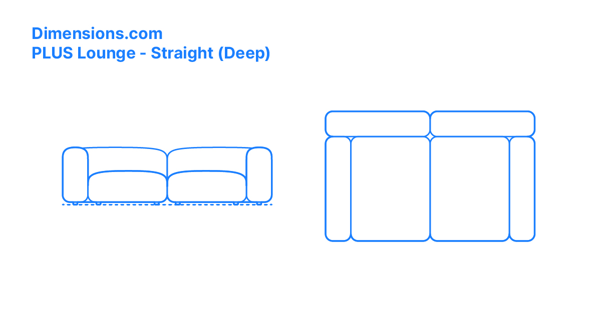PLUS Lounge - Straight (Deep) Dimensions & Drawings | Dimensions.com