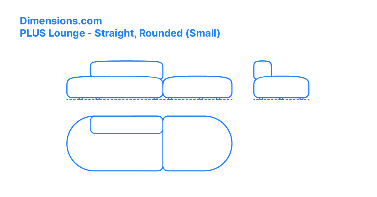 PLUS Lounge - Straight, Rounded (Small) Dimensions & Drawings ...
