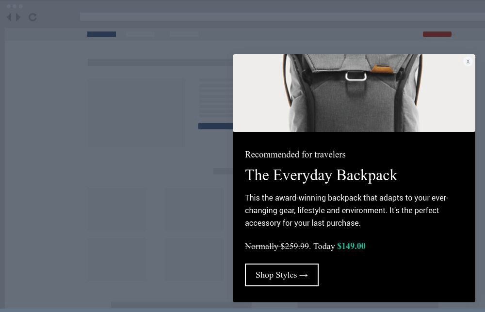 Personalized Product Recommendation Site Message | ConvertFlow