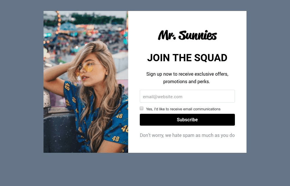 Free Ecommerce Newsletter Form Template ConvertFlow