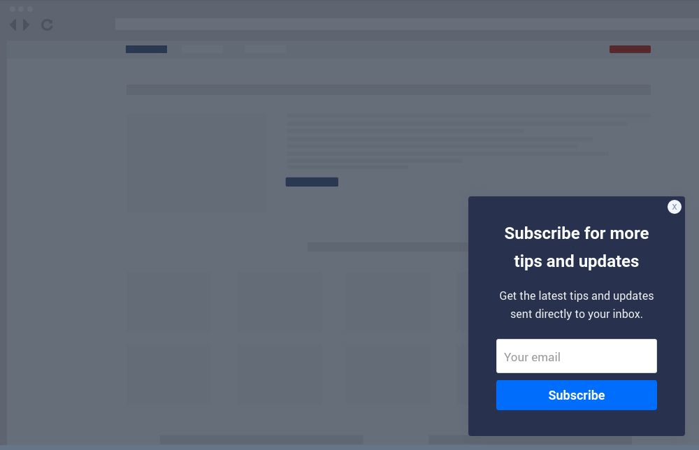 Free Email Newsletter Sign-Up Site Message Template | ConvertFlow