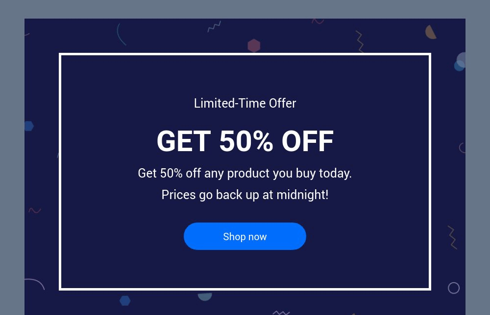 Promotional Campaign Call-To-Action Template | ConvertFlow