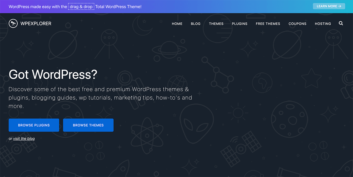 WPExplorer B2B Announcement Bar | ConvertFlow