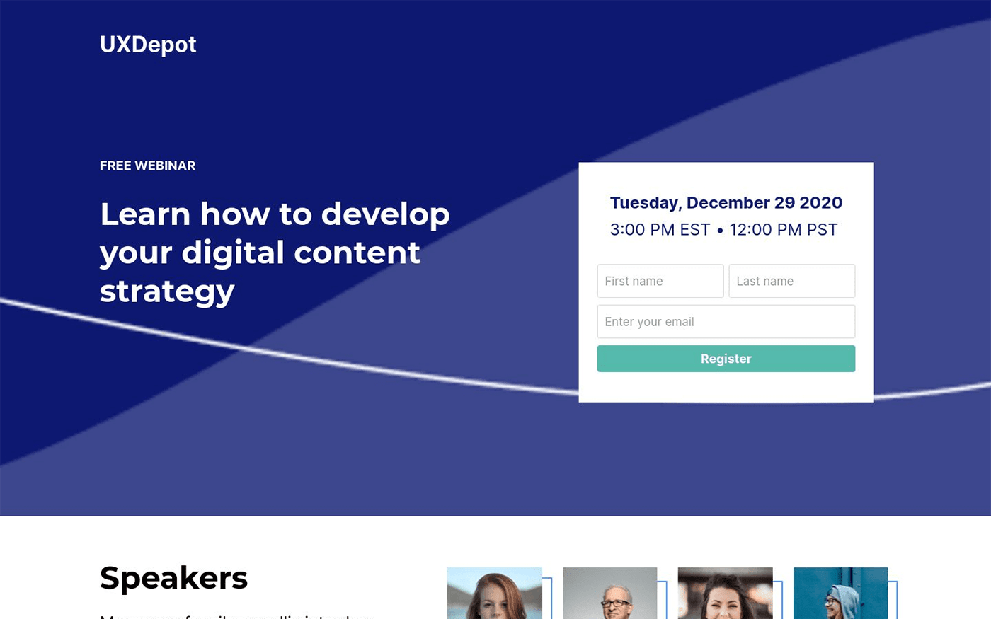 Virtual Summit Landing Page Template | ConvertFlow