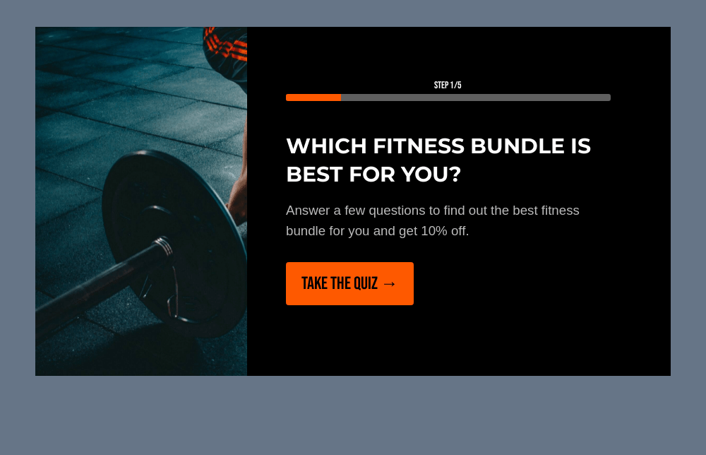 Free Fitness Product Recommendation Quiz Template | ConvertFlow