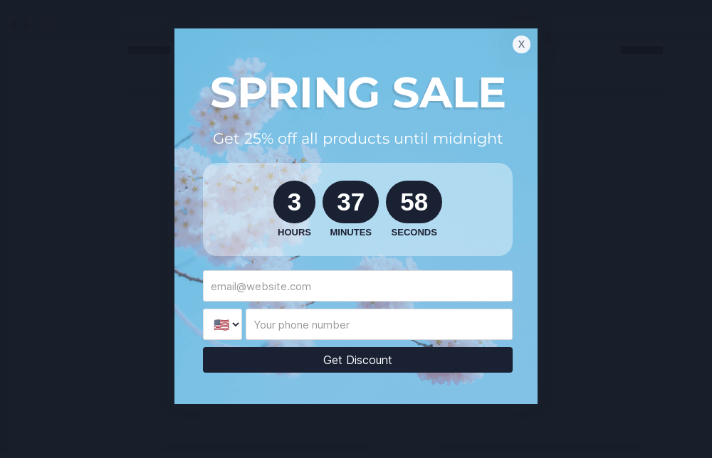 Spring Sale Popup Template | ConvertFlow