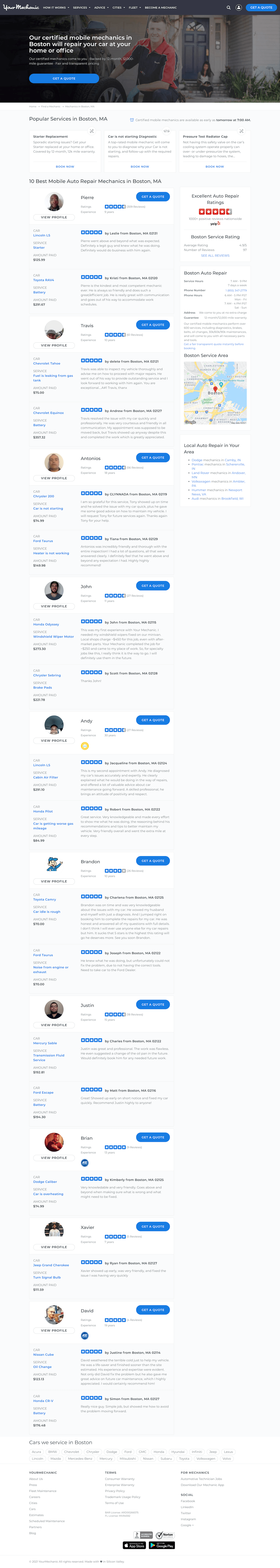 Your Mechanic Landing Page Example | ConvertFlow