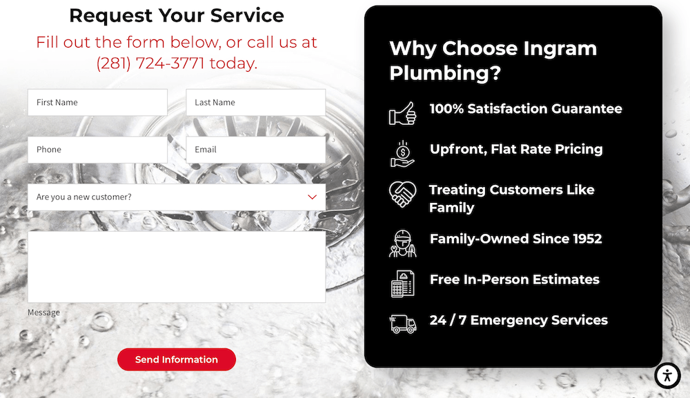6 Effective Plumbing Landing Pages (w/ Examples & Templates)