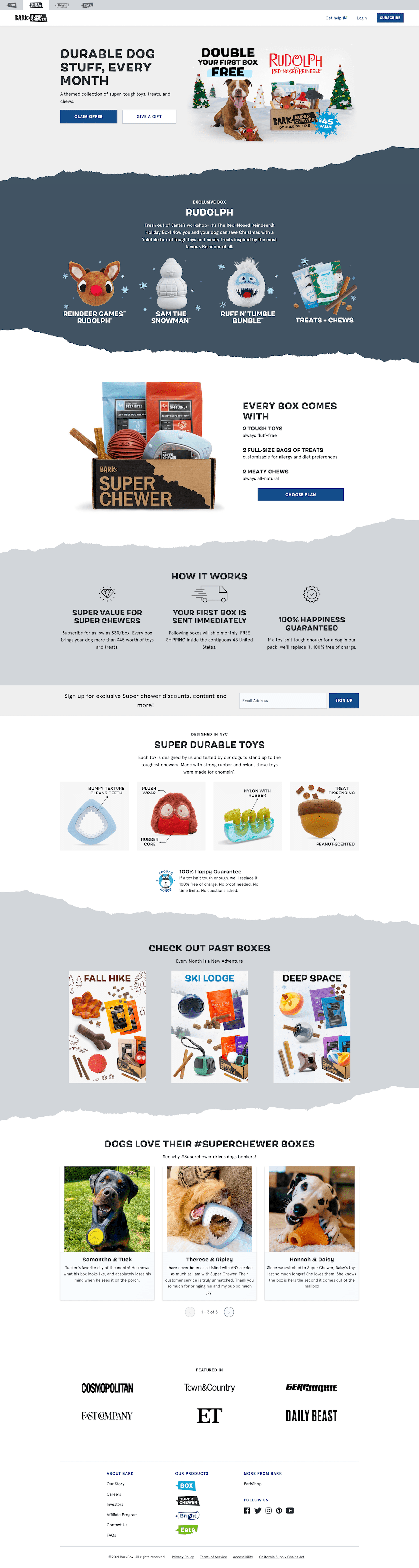 Barkbox Product Landing Page Example | ConvertFlow