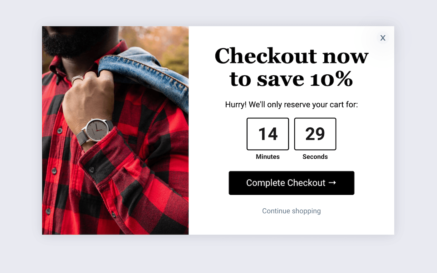 Cart Abandonment Discount Offer Popup Template | ConvertFlow