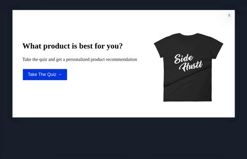 Free Simple Shop Quiz Popup Template | ConvertFlow
