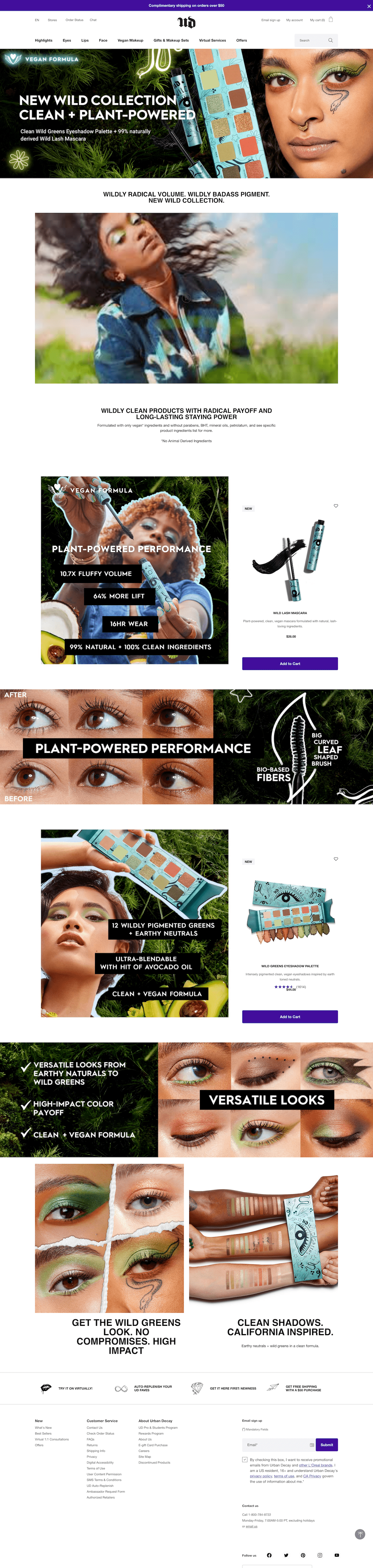 Urban Decay Ecommerce Presell Page Example | ConvertFlow