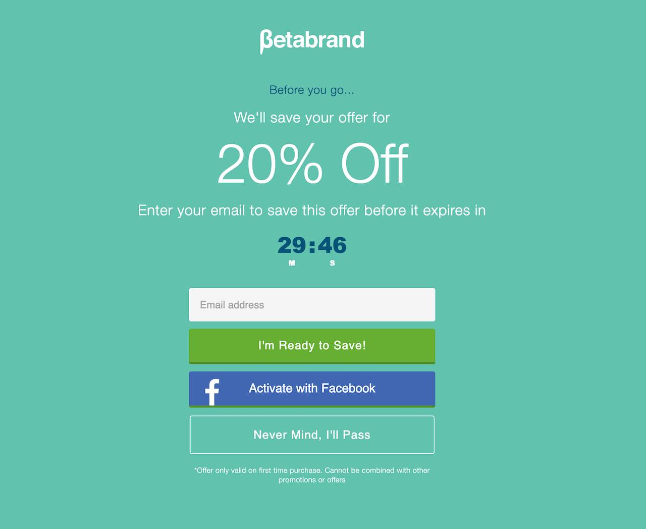 Betabrand Timer Popup Example | ConvertFlow