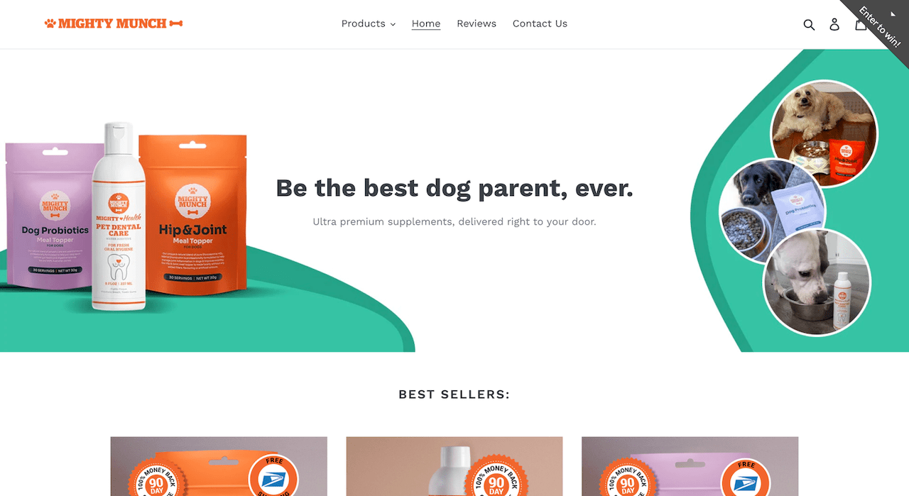 Mighty Munch Two-Tap Button Example | ConvertFlow