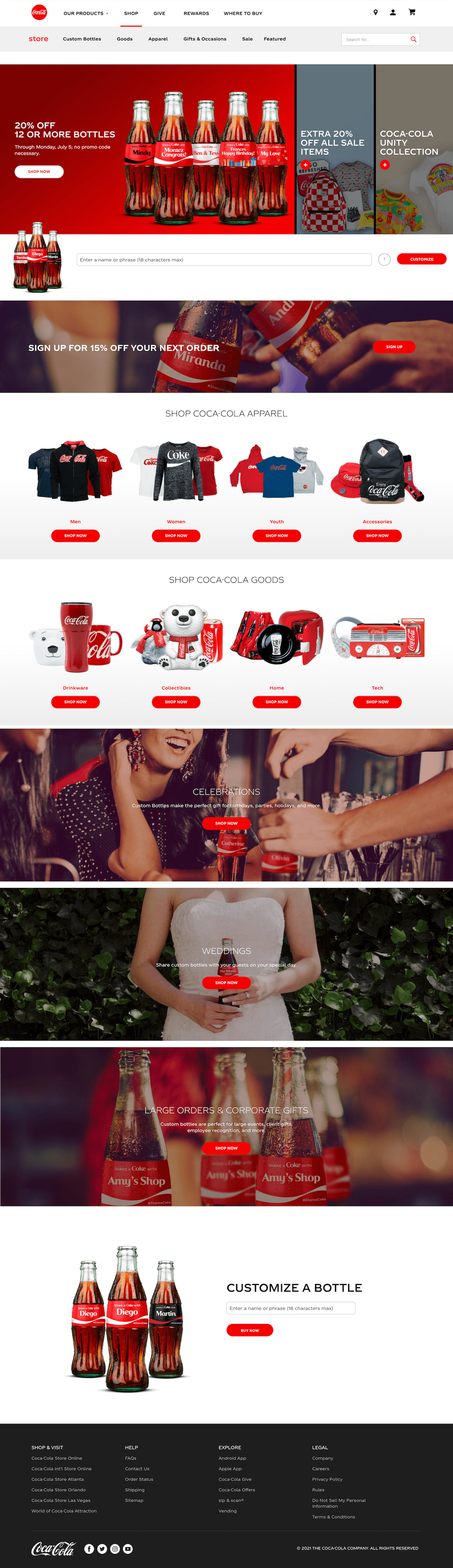 Coca-Cola July 4th Landing Page Example | ConvertFlow