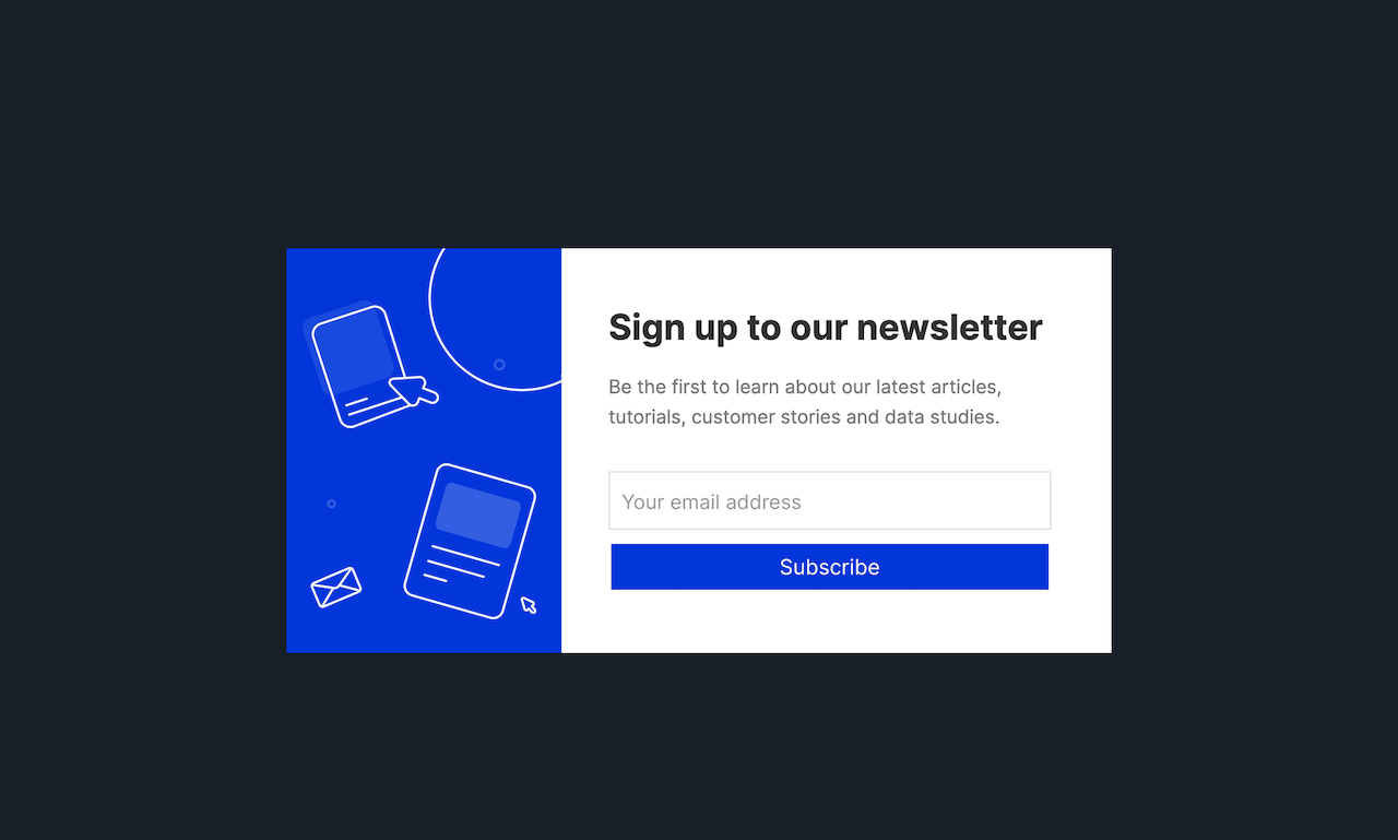 Business Newsletter Popup Template | ConvertFlow