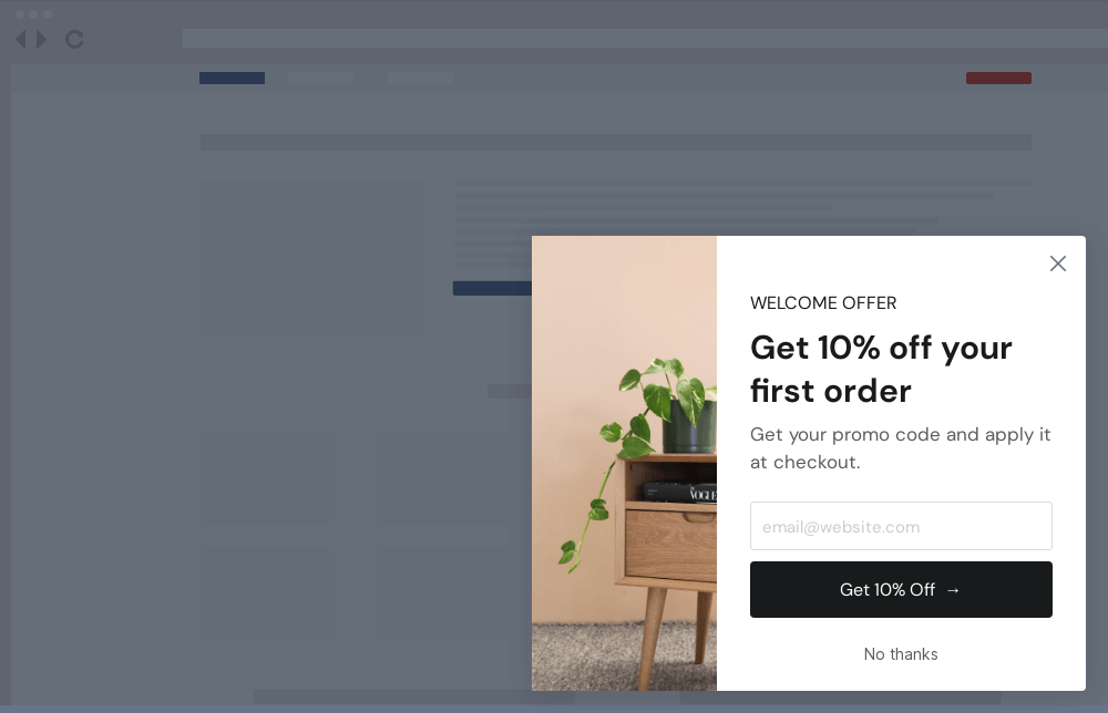Email & SMS Subscribe Site Message Template | ConvertFlow