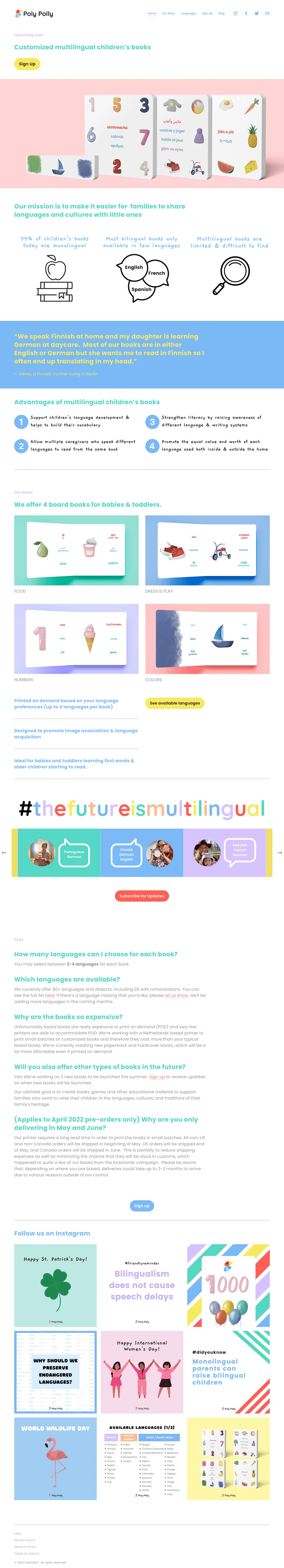 Poly Polly Kickstarter Landing Page Example | ConvertFlow