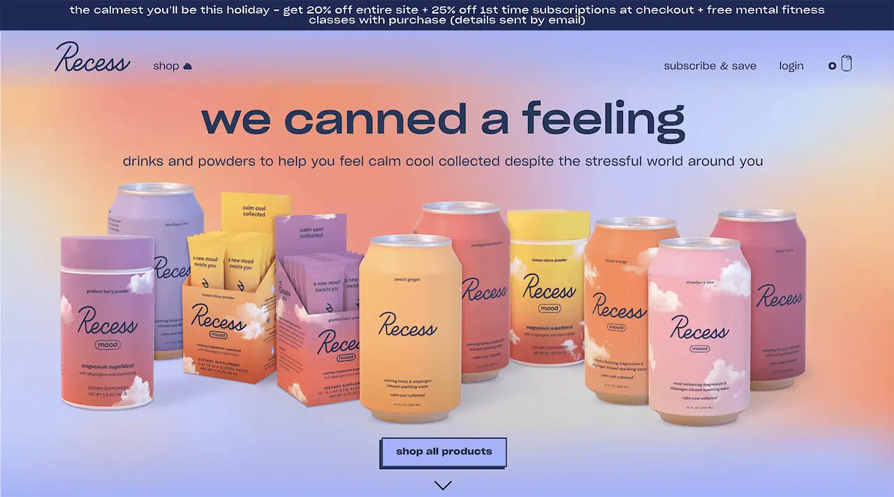 Recess Black Friday Sticky Bar Example | ConvertFlow