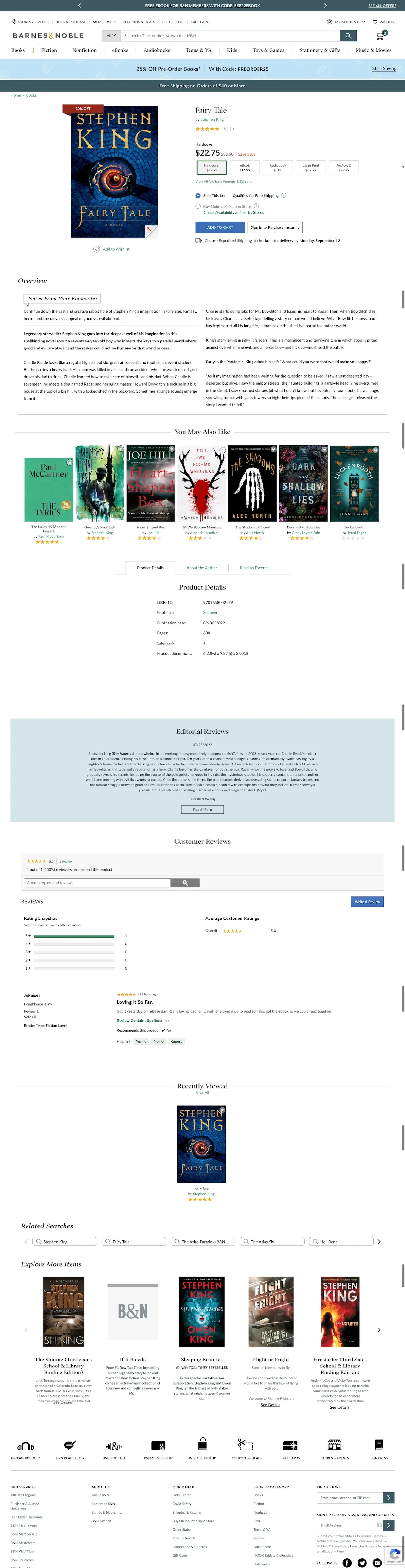 Barnes & Noble Pre-Order Landing Page Example | ConvertFlow