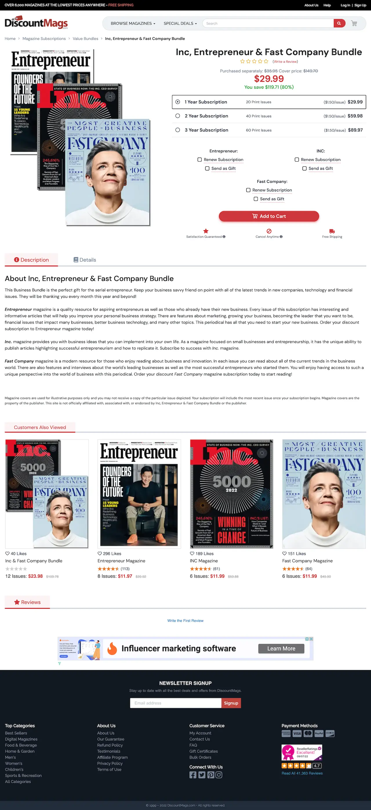 DiscountMag Product Bundle Landing Page Example | ConvertFlow