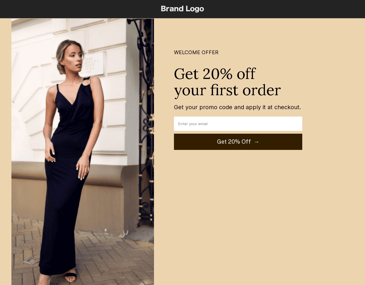 Women's Apparel Welcome Offer Landing Page Template | ConvertFlow