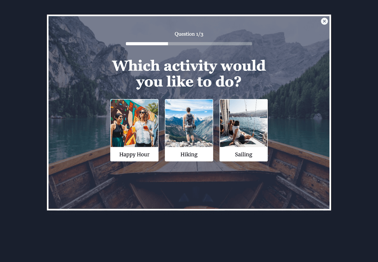 Travel Quiz Popup Template | ConvertFlow